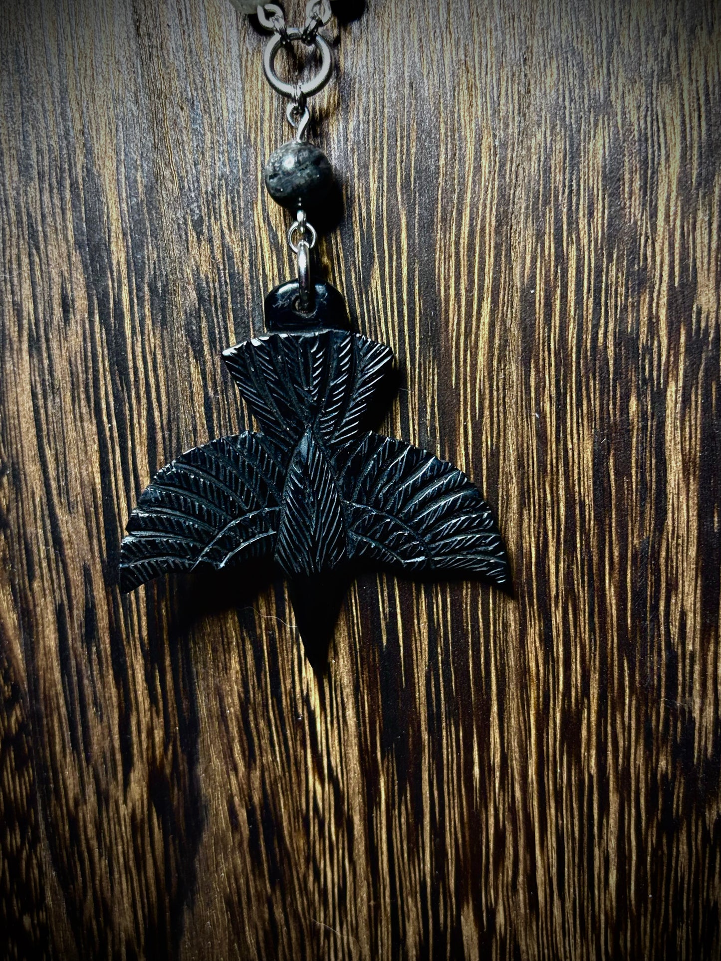 PRE-ORDER — Morrígan Raven Necklace only Hand-Looped Stainless Steel ...